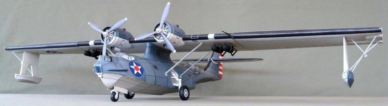 Papercraft Kit PBY Catalina Airplane 3d Paper Model Crafting Kit PDF ...