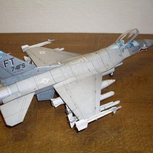 Papercraft Kit F-16 Viper Jet Fighting Falcon Airplane 3d Paper Model ...