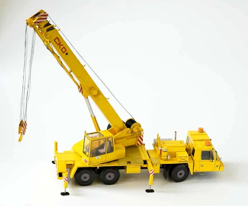 Papercraft Kit Crane Truck 3d Paper Model Crafting Kit PDF Plans to ...