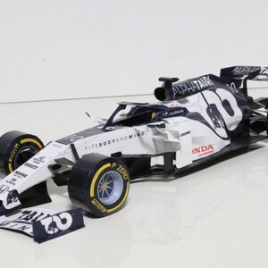 Papercraft Kit F1 Alpha Tauri Race Car 3d Paper Model Crafting Kit PDF ...