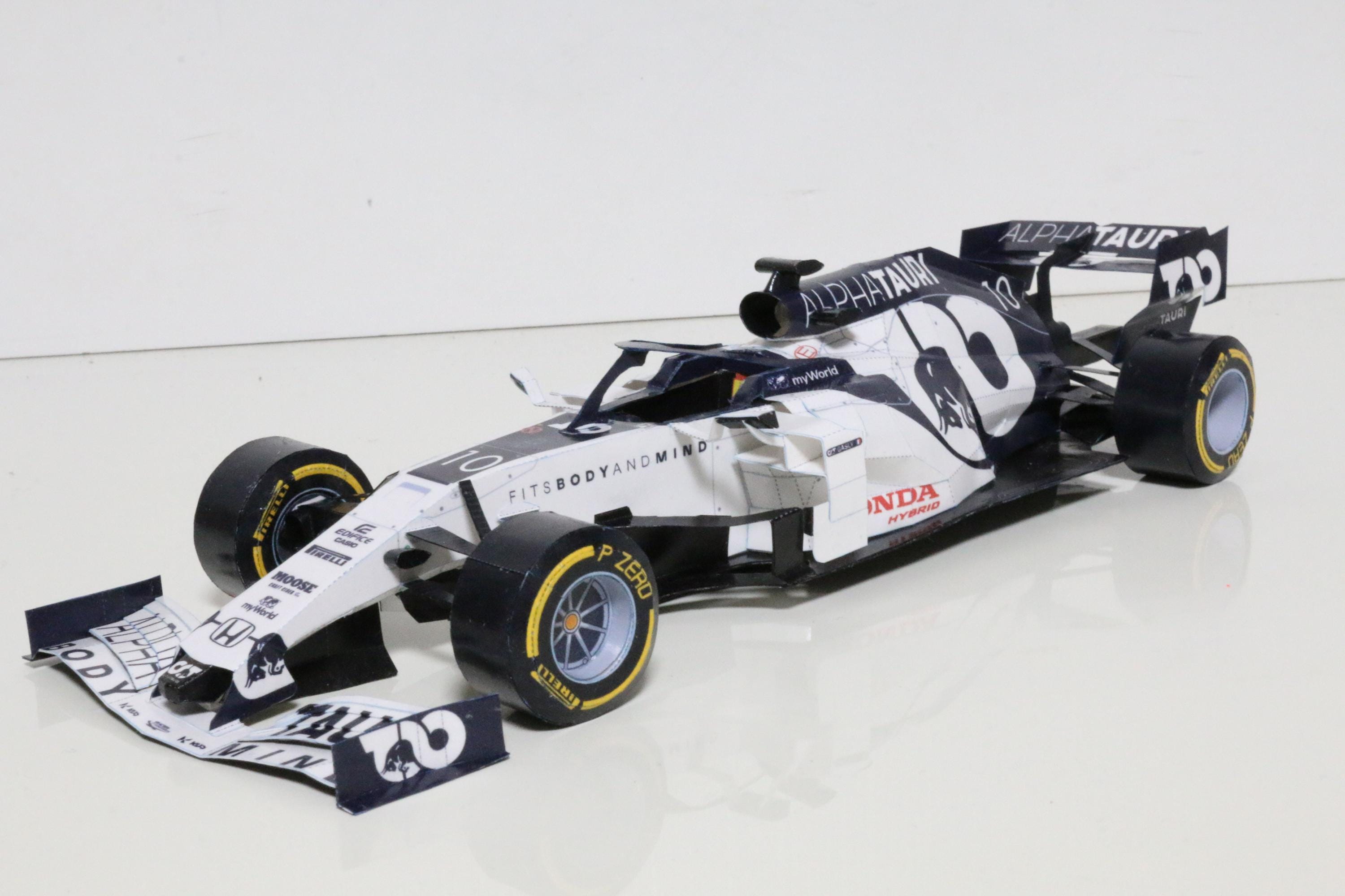 Papercraft Kit F1 Alpha Tauri Race Car 3d Paper Model Crafting Kit PDF ...