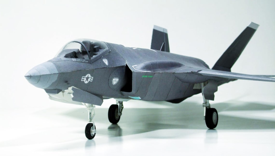 Papercraft Kit F-35 Lightning II Airplane 3d Paper Model Crafting Kit ...