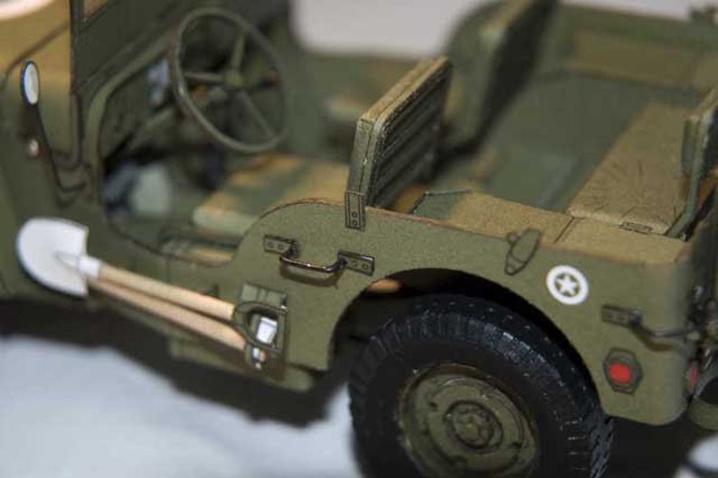Papercraft Kit Willis Jeep Car 3d Paper Model Crafting Kit PDF Plans to ...