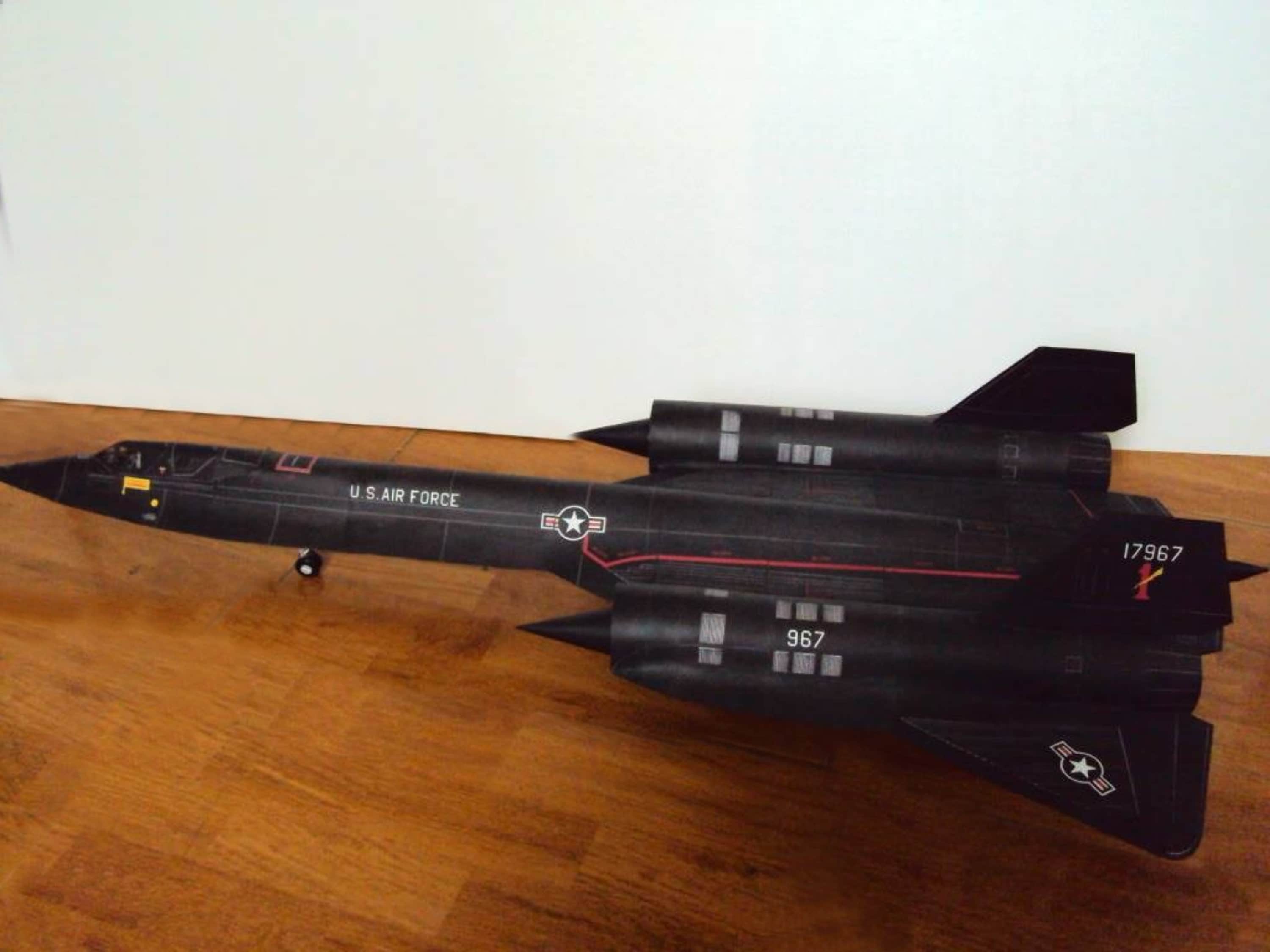 Papercraft Kit SR-71 Blackbird Airplane 3d Paper Model Crafting Kit PDF ...