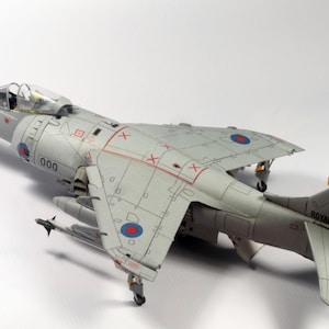 Papercraft Kit Harrier Jet 3d Paper Model Crafting Kit PDF Plans DIY ...