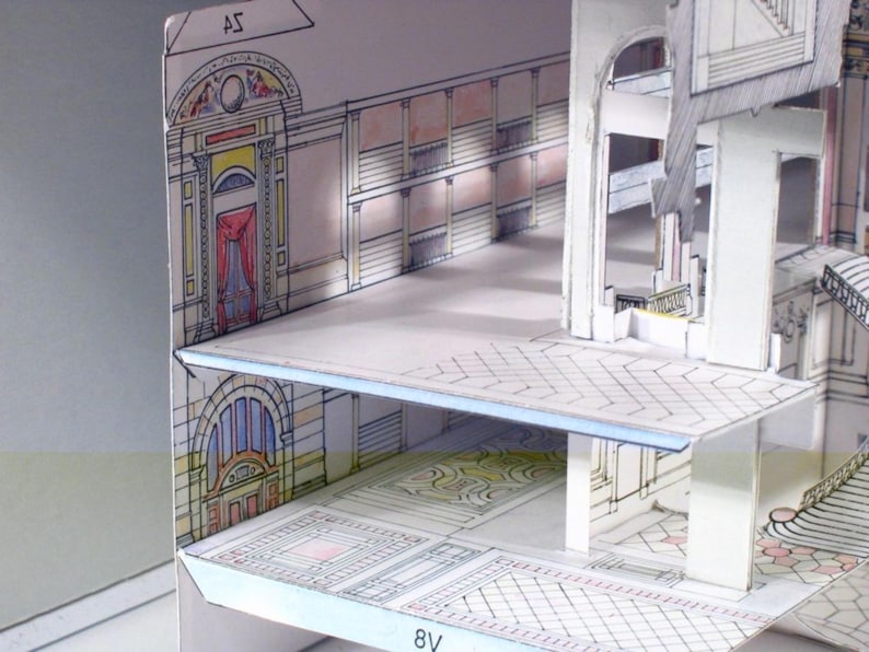 Papercraft Kit Paris Opera House 3d Paper Model Crafting Kit PDF Plans ...