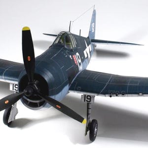 Papercraft Kit F6F Hellcat Airplane 3d Paper Model Crafting Kit PDF ...