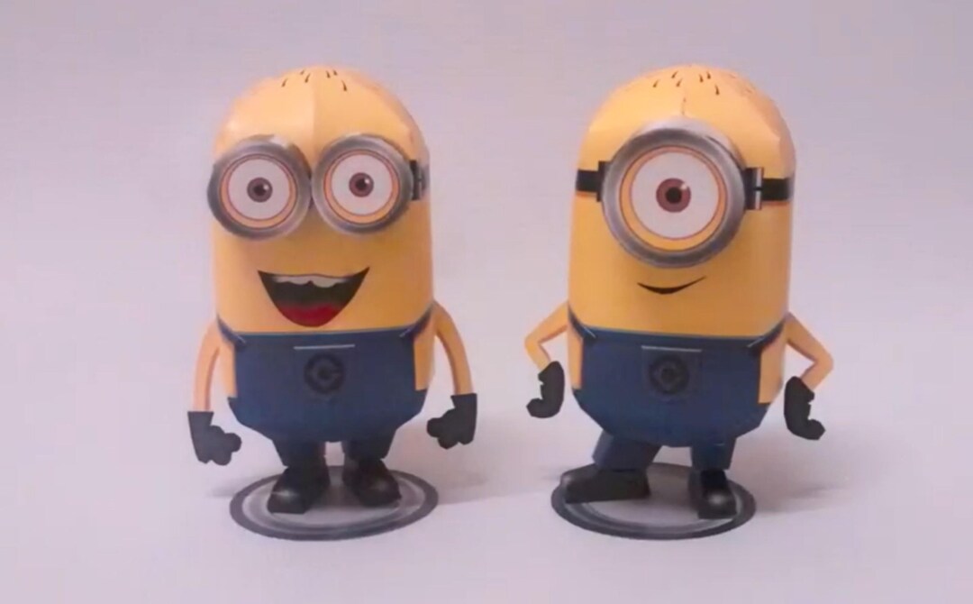 Papercraft Minion 3d Paper Model Crafting Kit PDF Plans to Print Cut ...