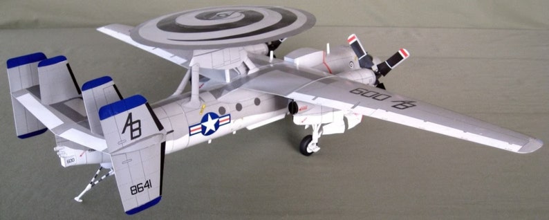 Papercraft Kit E-2 Hawkeye Airplane 3d Paper Model Crafting Kit PDF ...