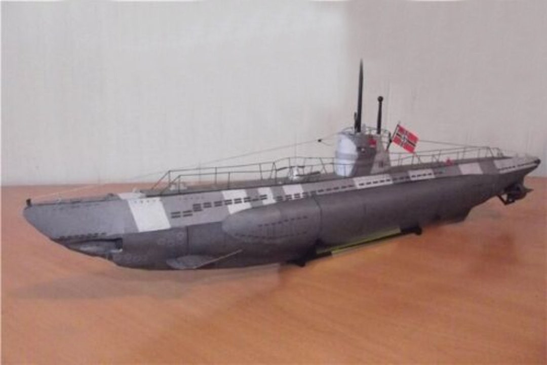 Type IID U-141 U Boat Submarine, 3d Paper Model Kit. PDF File With Plans to Print, Cut and Glue ...