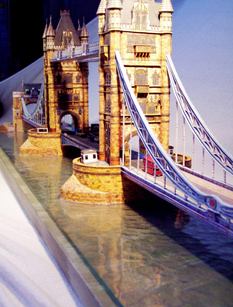 Papercraft Kit Tower Bridge London 3d Paper Model Crafting Kit PDF ...