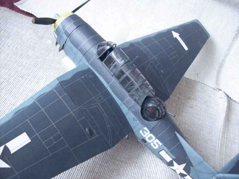 Papercraft Kit TBF Avenger Airplane 3d Paper Model Crafting Kit PDF ...