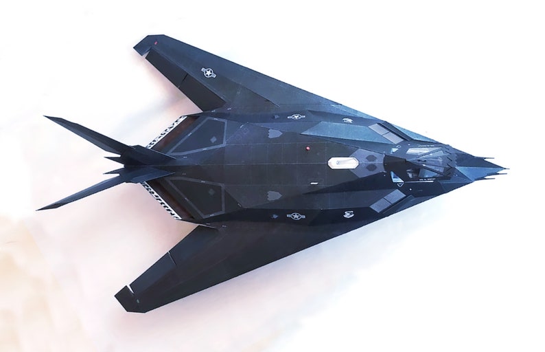 Papercraft Kit F-117 Nighthawk Plane 3d Paper Model Crafting Kit PDF ...