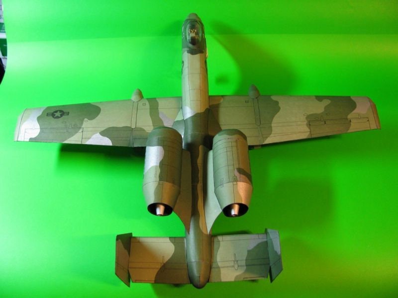 Papercraft Kit A-10 Warthog Airplane 3d Paper Model Crafting Kit PDF ...