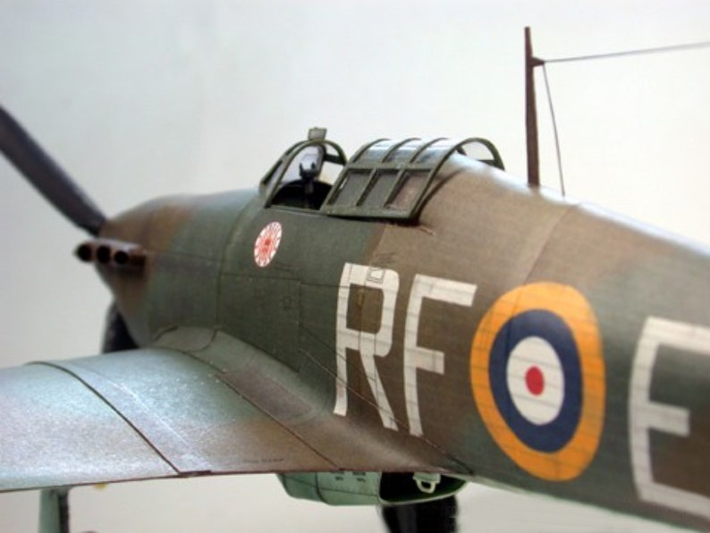 Papercraft Kit Hawker Aircraft Hurricane 3d Paper Model Crafting Kit ...