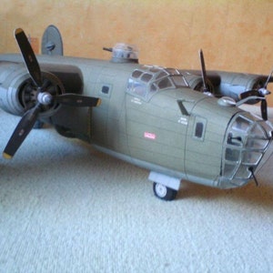 Papercraft Kit B-24 Liberator Airplane 3d Paper Model Crafting Kit PDF ...
