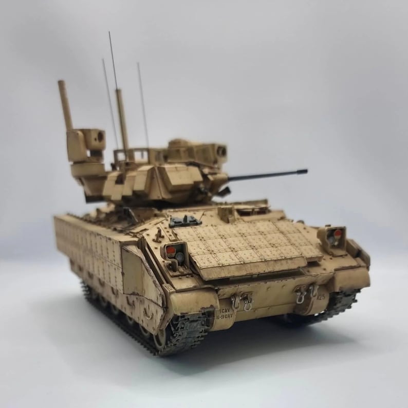Papercraft Kit Bradley M2 Tank 3d Paper Model Crafting Kit PDF Plans to Print Cut & Glue DIY ...