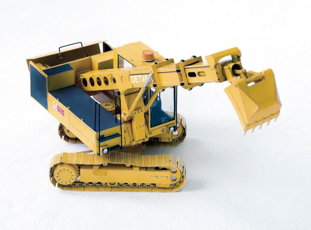 Papercraft Kit Excavator Heavy Vehicle 3d Paper Model Crafting Kit PDF ...