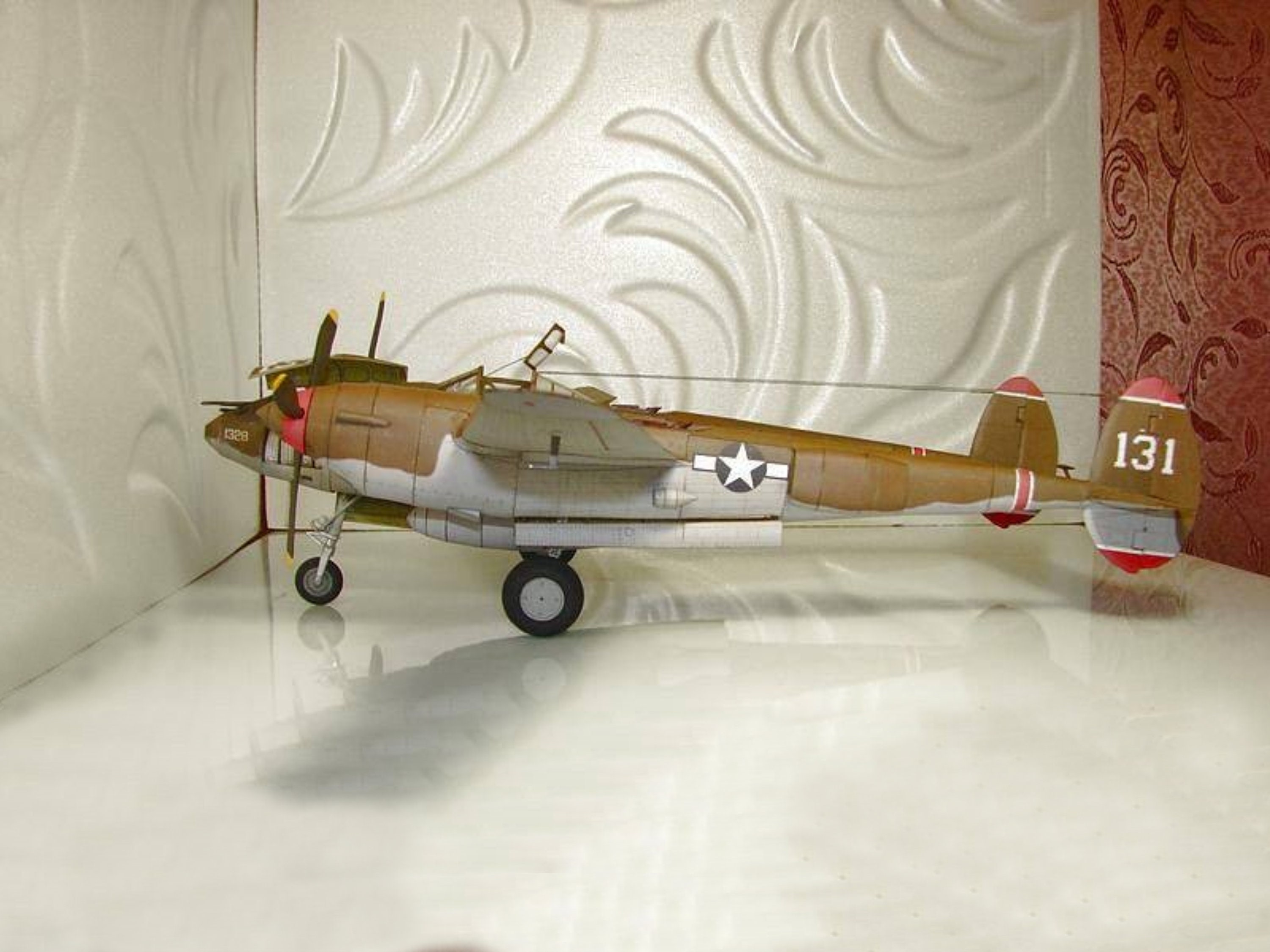 Papercraft P-38 Lightning Airplane 3d Paper Model Crafting Kit PDF ...