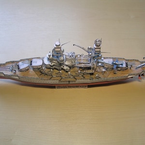 Papercraft Kit USS Arizona Battleship 3d Paper Model Crafting Kit PDF ...