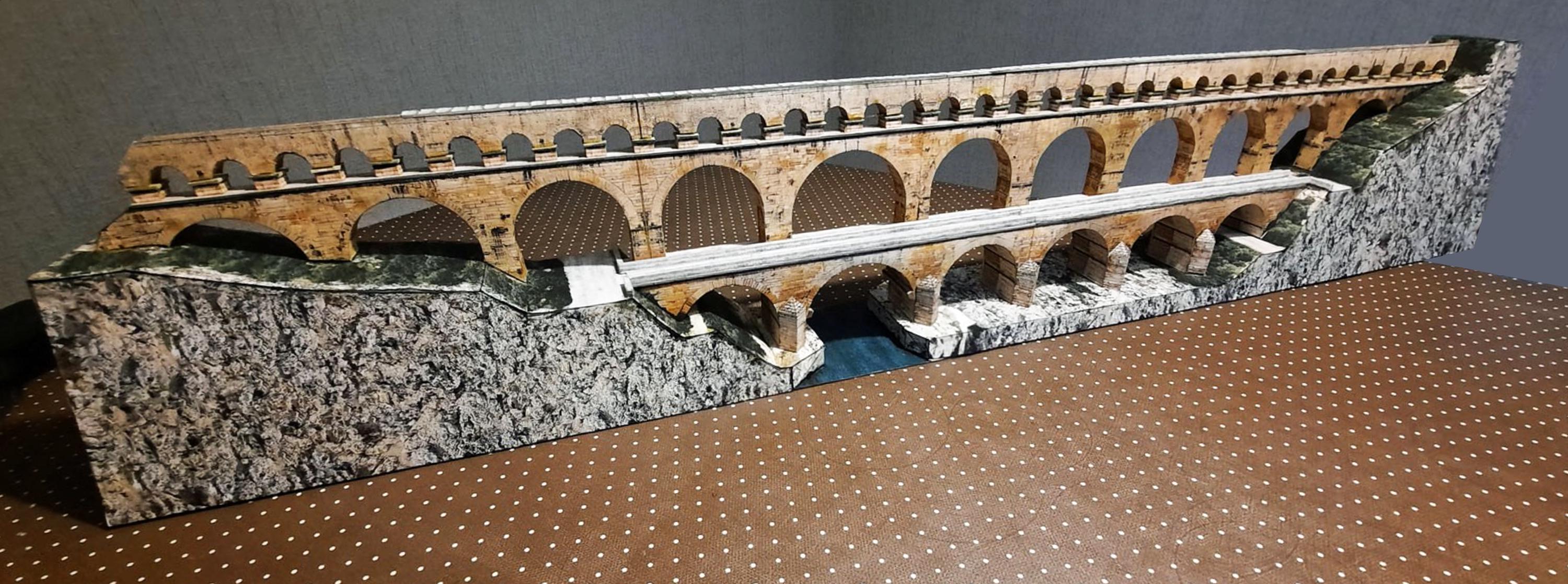 Papercraft Kit Pont Du Gard Ancient Roman Aqueduct Bridge 3d Paper ...