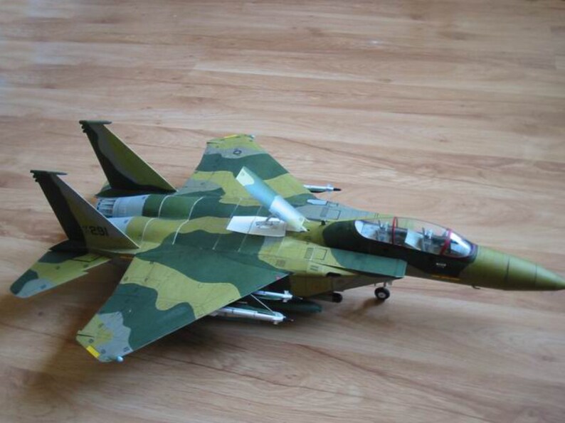 Papercraft Kit F-15E Strike Eagle Airplane 3d Paper Model Crafting Kit ...