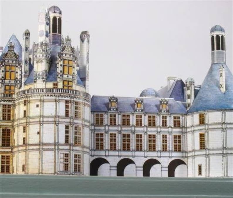 Papercraft Kit Chateaux Chambord 3d Paper Model Crafting Kit PDF Plans ...