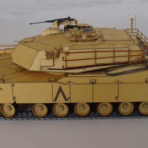 Papercraft Kit M1A1 Abrams Tank 3d Paper Model Crafting Kit PDF Plans ...