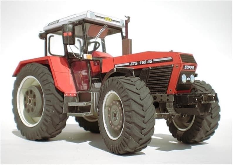 Papercraft Kit Tractor 3d Paper Model Crafting PDF Plans DIY Template ...