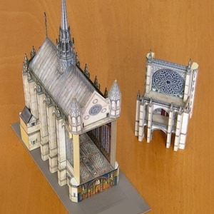 Papercraft Kit Sainte Chapelle Chapel 3d Paper Model Crafting Kit PDF ...