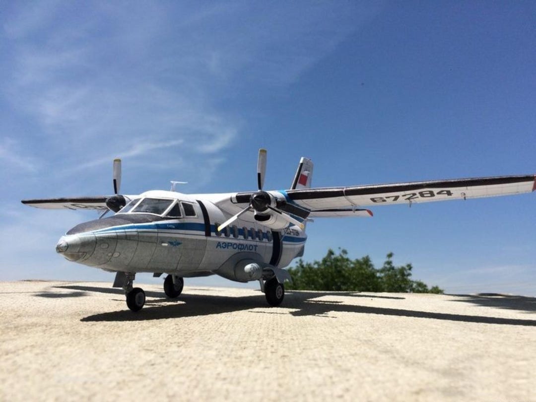 Papercraft Kit Let L-410 Turbolet Airplane 3d Paper Model Crafting Kit ...