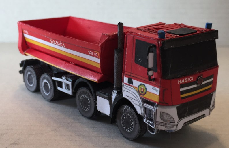 Papercraft Kit Dump Truck 3d Paper Model Crafting Kit PDF Plans to ...