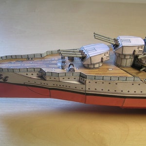 Papercraft Kit USS Arizona Battleship 3d Paper Model Crafting Kit PDF ...