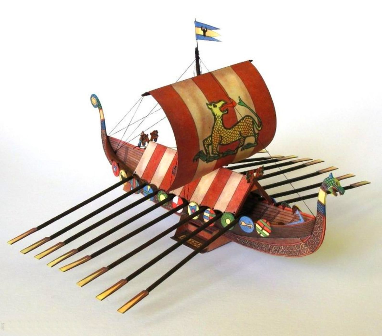 Papercraft Kit Drakkar Longboat 3d Paper Model Crafting Kit PDF Plans ...
