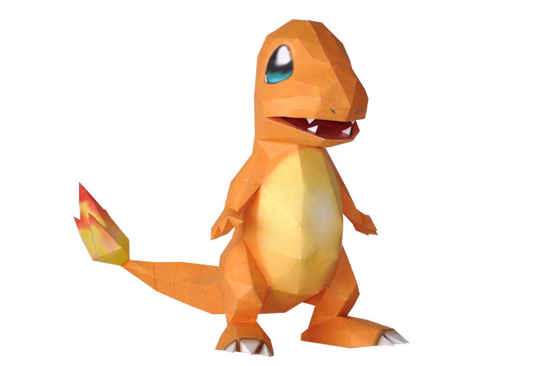 Charmander Pokemon, 3d Paper Model Kit. PDF File With Plans to Print ...