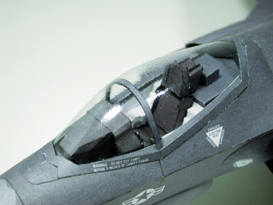 Papercraft Kit F-35 Lightning II Airplane 3d Paper Model Crafting Kit ...