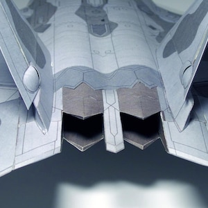 Papercraft Kit F-22 Raptor Airplane 3d Paper Model Crafting Kit PDF ...