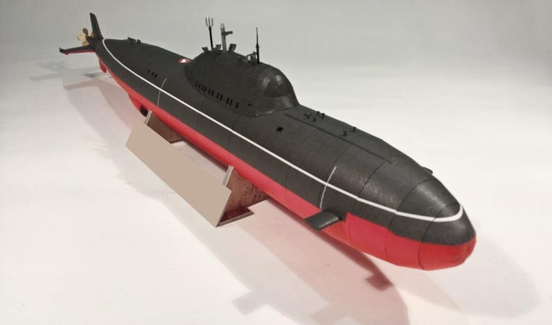 Papercraft Kit Akula Submarine 3d Paper Model Crafting PDF Plans DIY ...