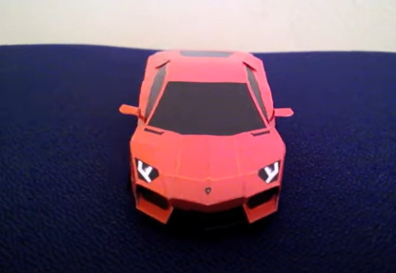 Papercraft Kit Lamborghini Aventador Car 3d Paper Model Crafting Kit ...
