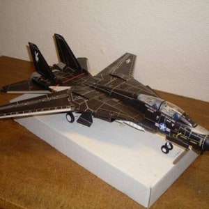 Papercraft Kit F-14 Tomcat Airplane 3d Paper Model Crafting Kit PDF ...
