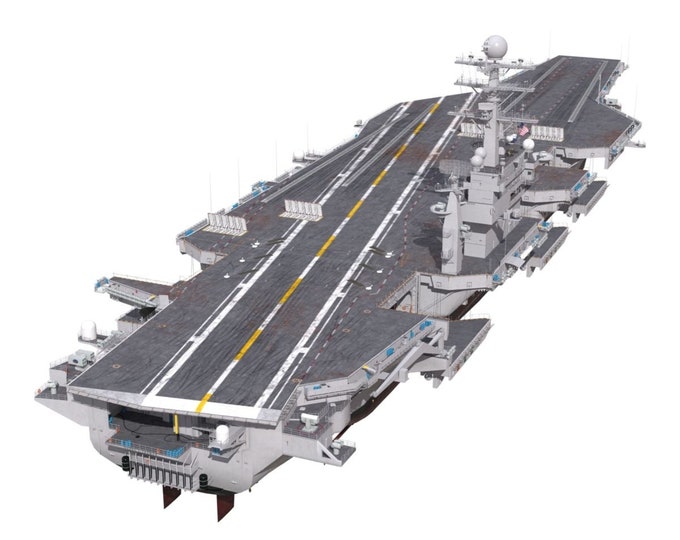 Papercraft Kit USS Arizona Battleship 3d Paper Model Crafting PDF Plans ...