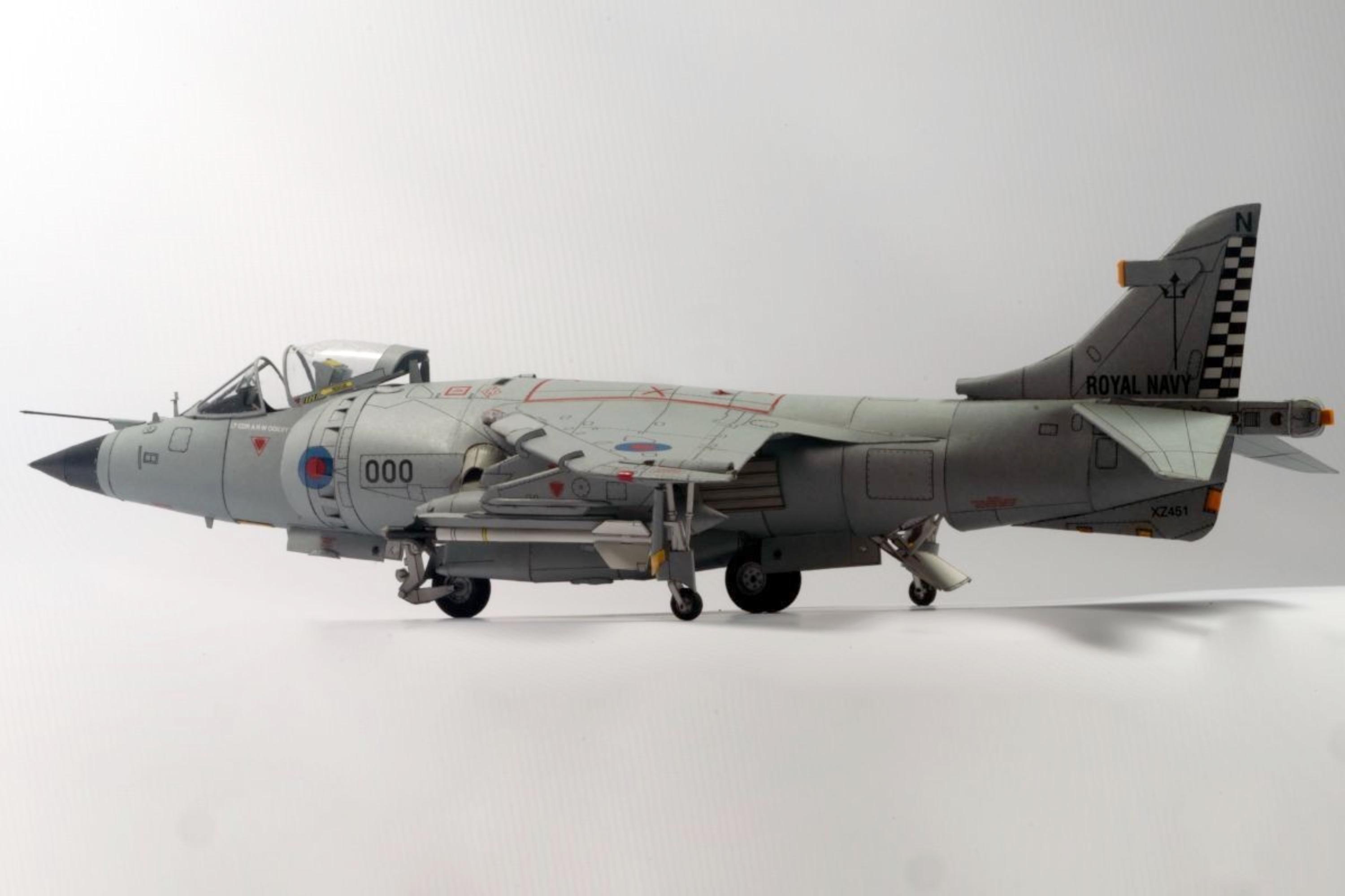 Papercraft Kit Harrier Jet 3d Paper Model Crafting Kit PDF Plans DIY ...