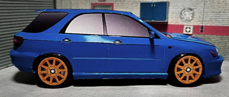 Papercraft Kit Subaru Impreza Car 3d Paper Model Crafting Kit PDF Plans ...