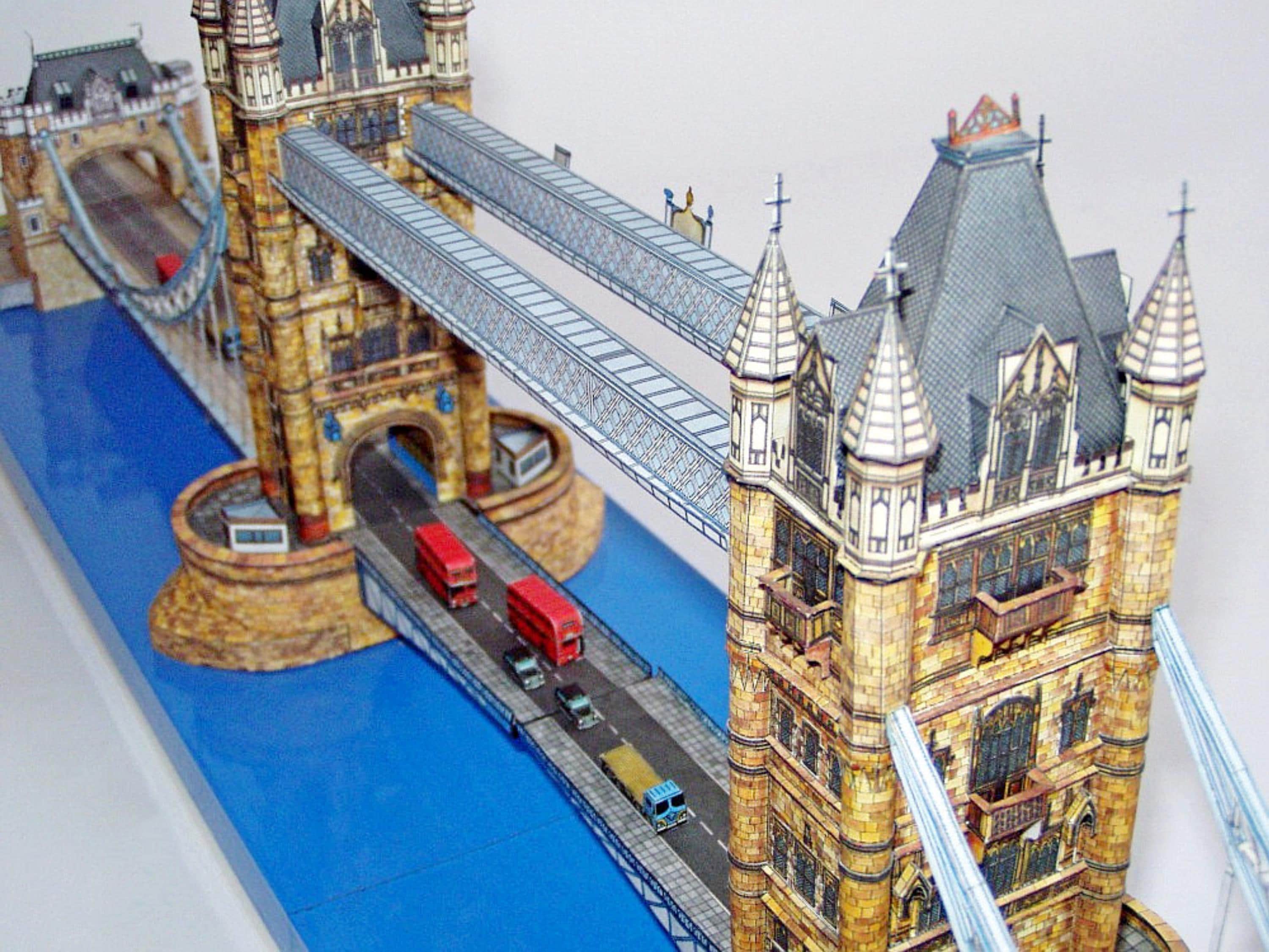 Papercraft Kit Tower Bridge London 3d Paper Model Crafting Kit PDF ...