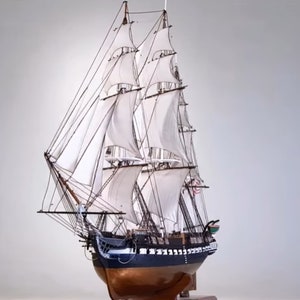 Papercraft Kit USS Constitution Ship 3d Paper Model Crafting Kit PDF ...
