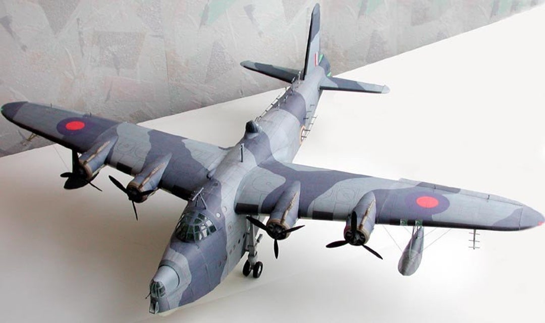 Papercraft Kit MKII Sunderland Plane 3d Paper Model Crafting Kit PDF ...