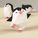 Papercraft Kit Penguins 3d Paper Model Crafting Kit PDF Vector Lines ...