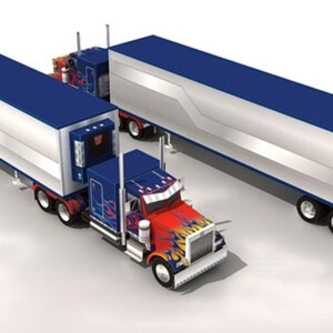 Papercraft Kit Peterbilt 379 Truck 3d Paper Model Crafting Kit PDF ...