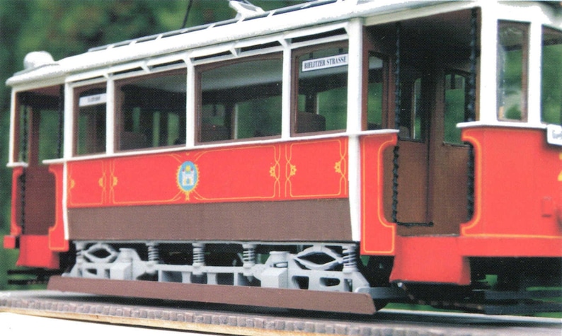 Papercraft Kit Streetcar Old School 3d Paper Model Crafting Kit PDF ...