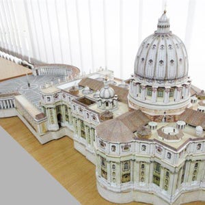 Papercraft Kit St Peter's Basilica Vatican 3d Paper Model Crafting PDF ...